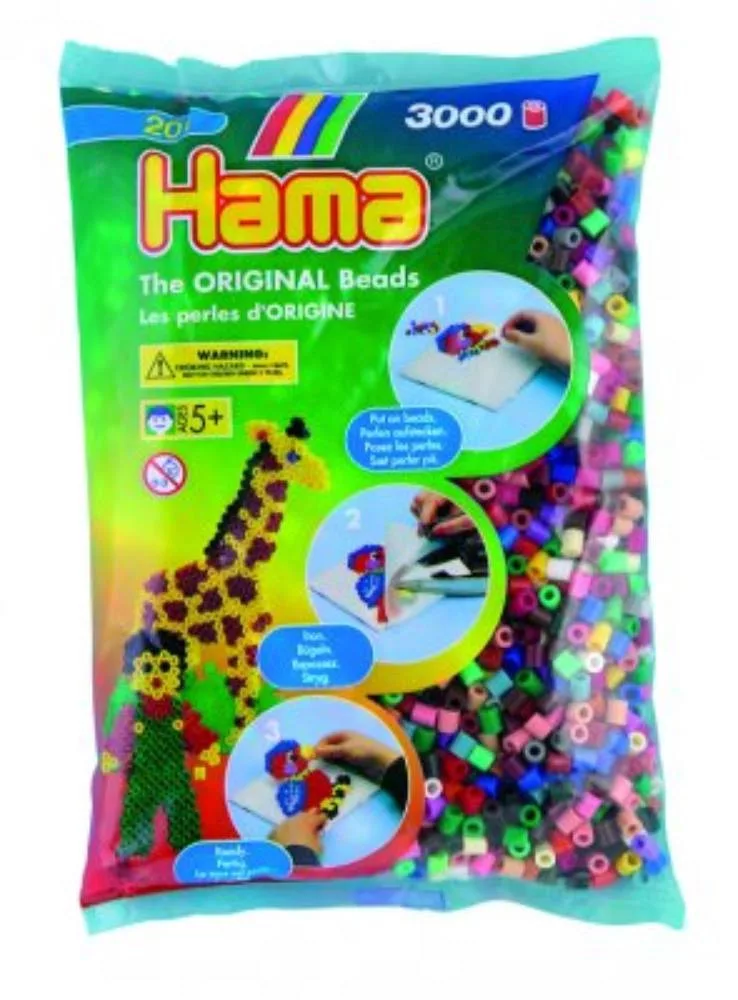 Hama 201 - Hama vasalható gyöngy 3000 db-os vegyes színű Midi