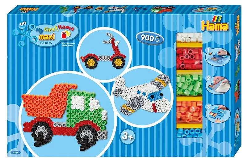 Hama vasalható gyöngy - Ajándékdoboz, Járművek Maxi - jatekliget